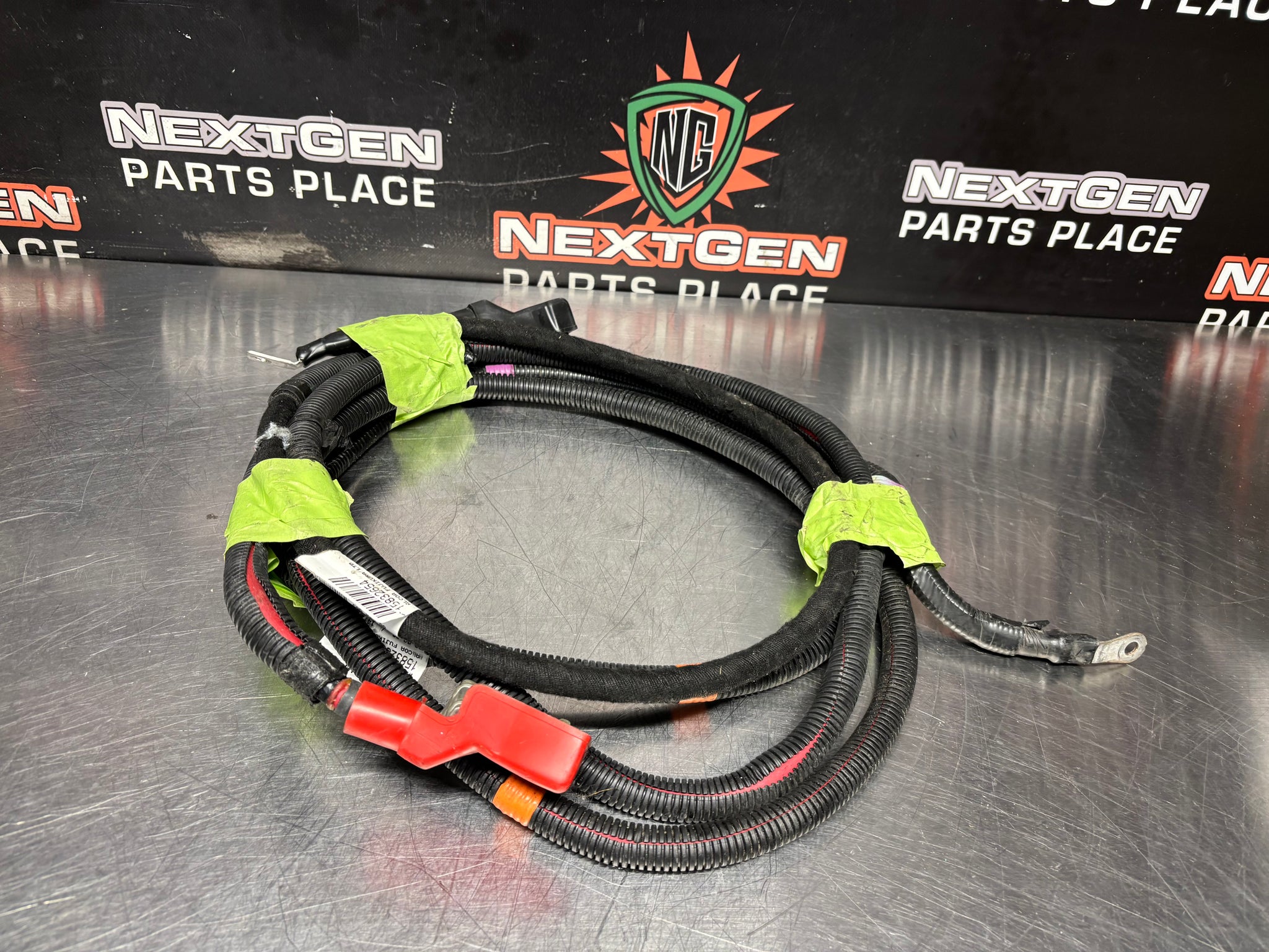 06-13 C6 CORVETTE Z06 GS REAR BATTERY CABLE SET POSITIVE AND NEGATIVE ...