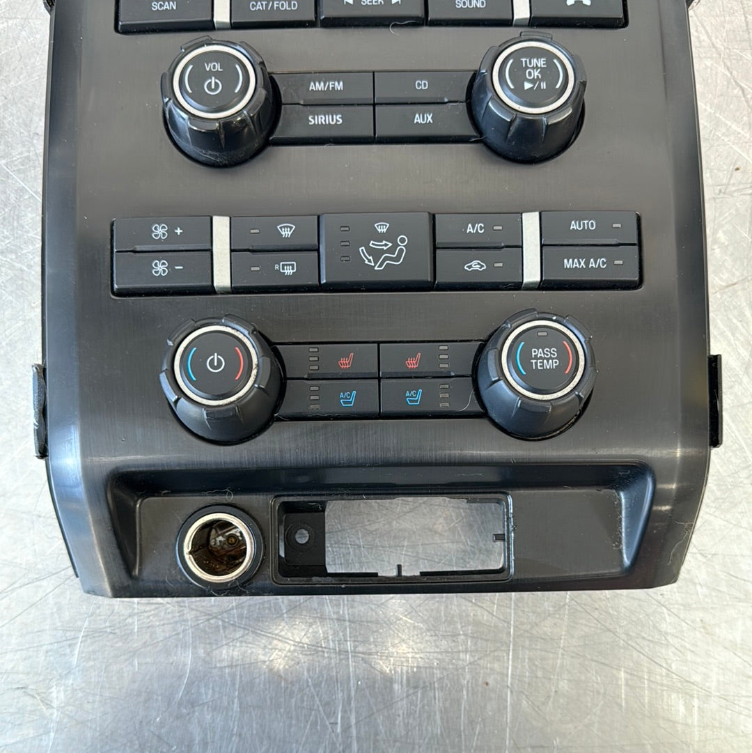 11- 14 FORD F150 RADIO BEZEL FACE AC HEAT CLIMATE CONTROL PANEL OEM #3 ...
