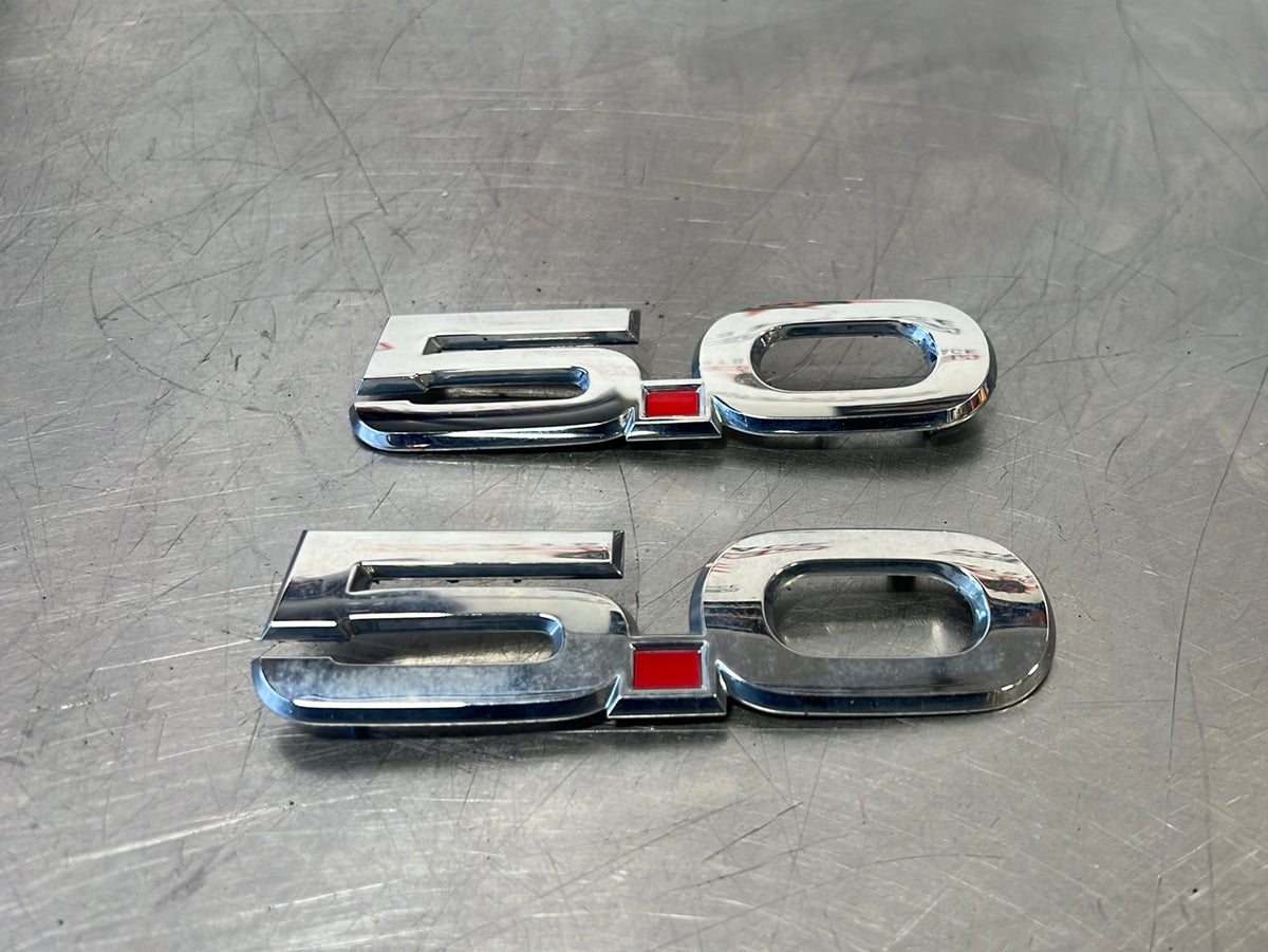 2015 FORD MUSTANG GT 5.0 EMBLEMS CHROME OEM #401 – NextGenPartsPlace