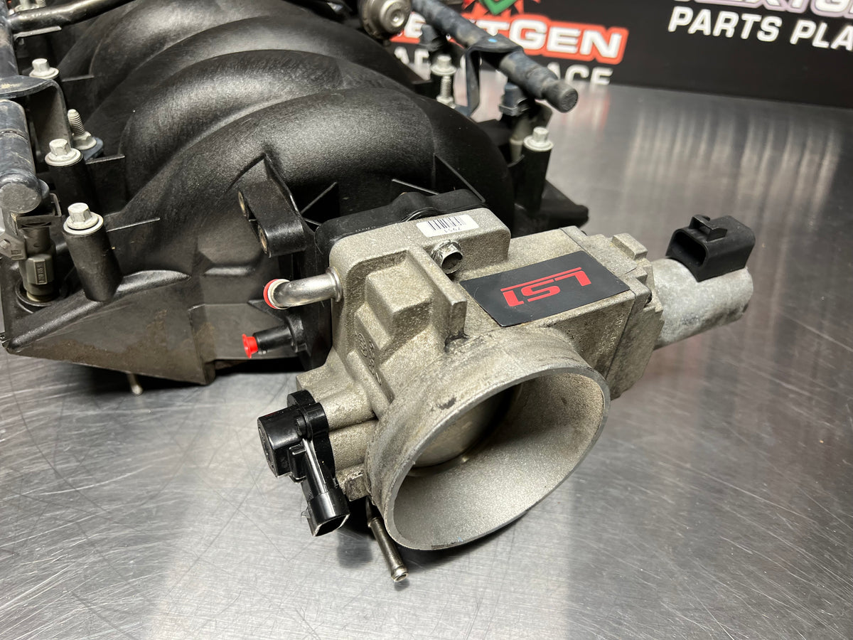 LS1 INTAKE MANIFOLD W/ INJECTORS , FUEL RAILS & THROTTLE BODY OEM 1257 ...