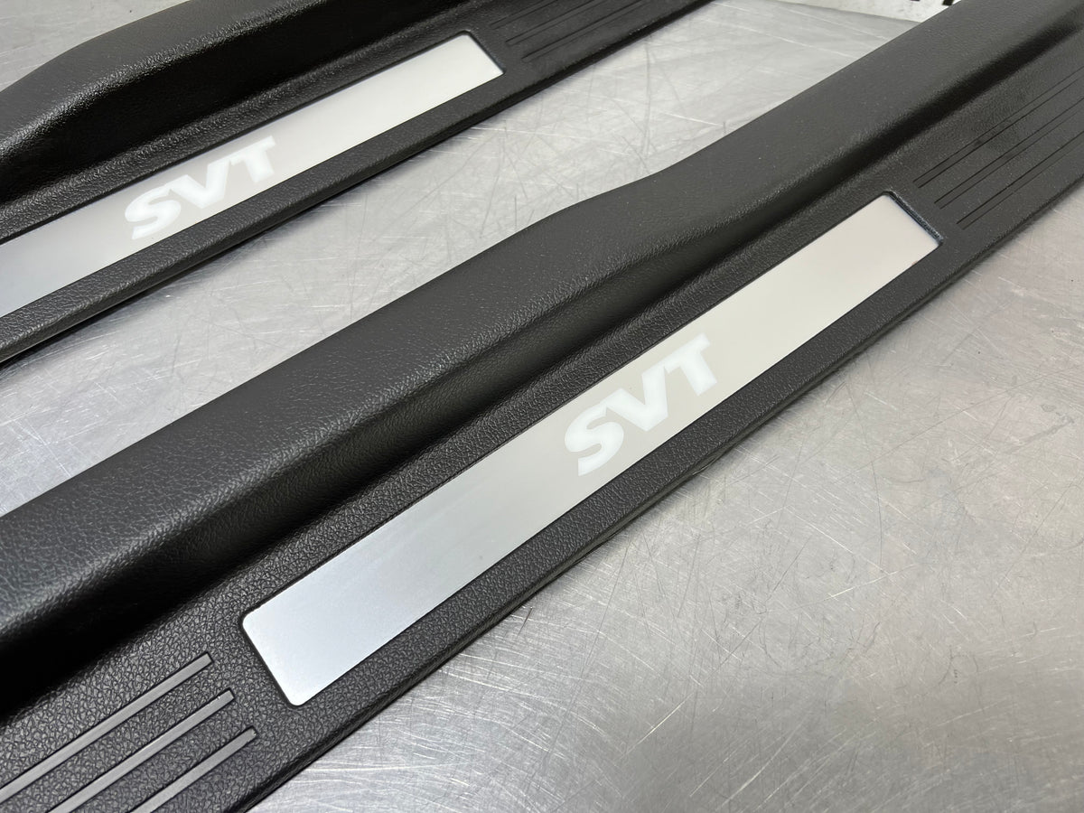 2012 FORD MUSTANG SHELBY GT500 SVT LH AND RH DOOR SILL TRIM SET OEM #6 ...